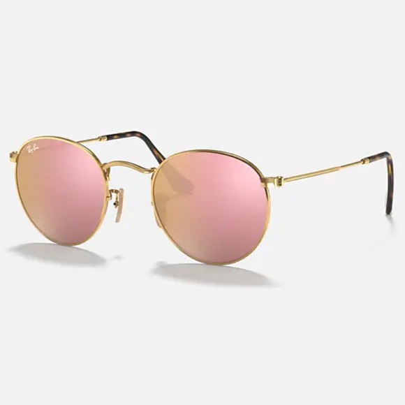 Ray-Ban | Accessories | Ray Ban Pink Round Mirror | Poshmark